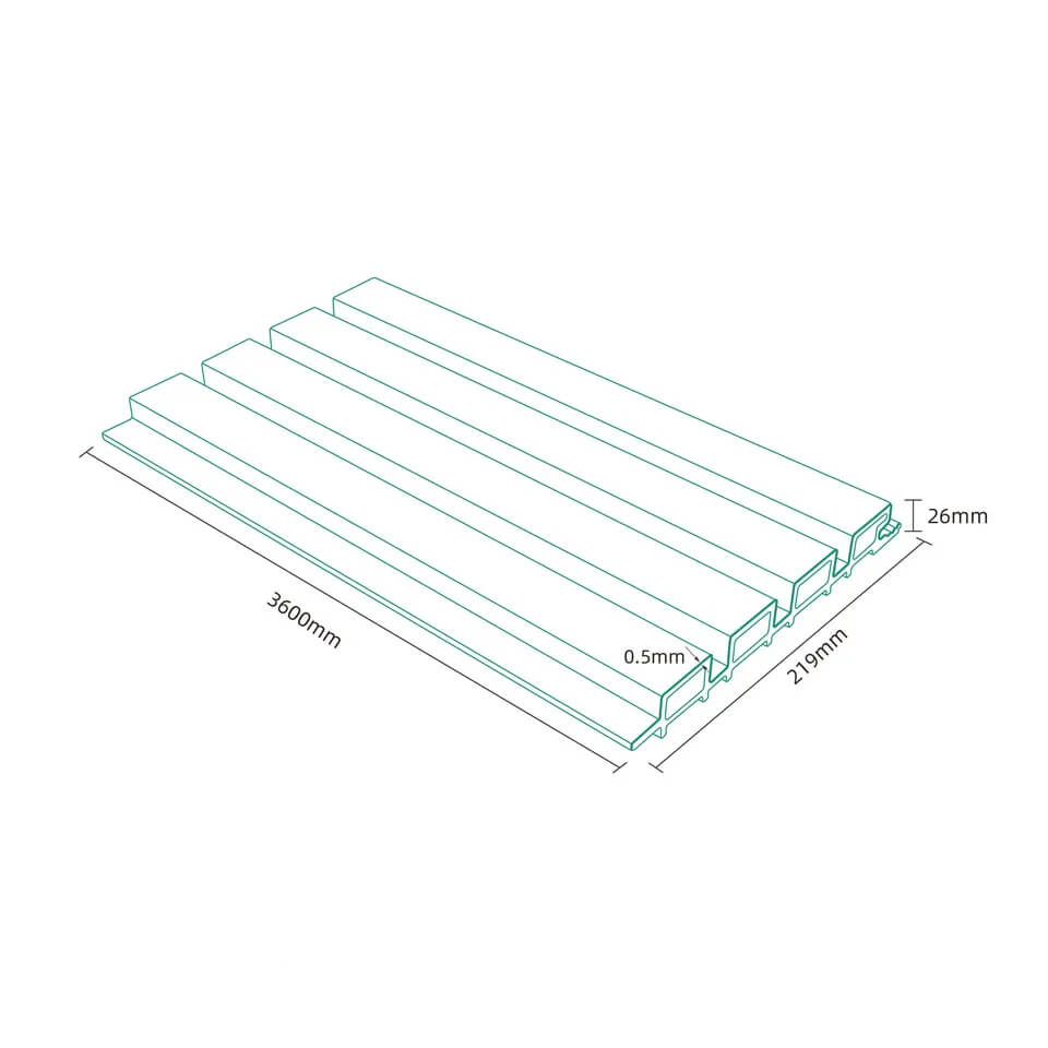 Black Elite Woodgrain Slatted Composite Cladding- 2.5m | assured Composite